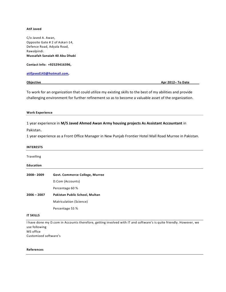 Atif Javed's Resume and Experience | PDF | Career & Growth | Business