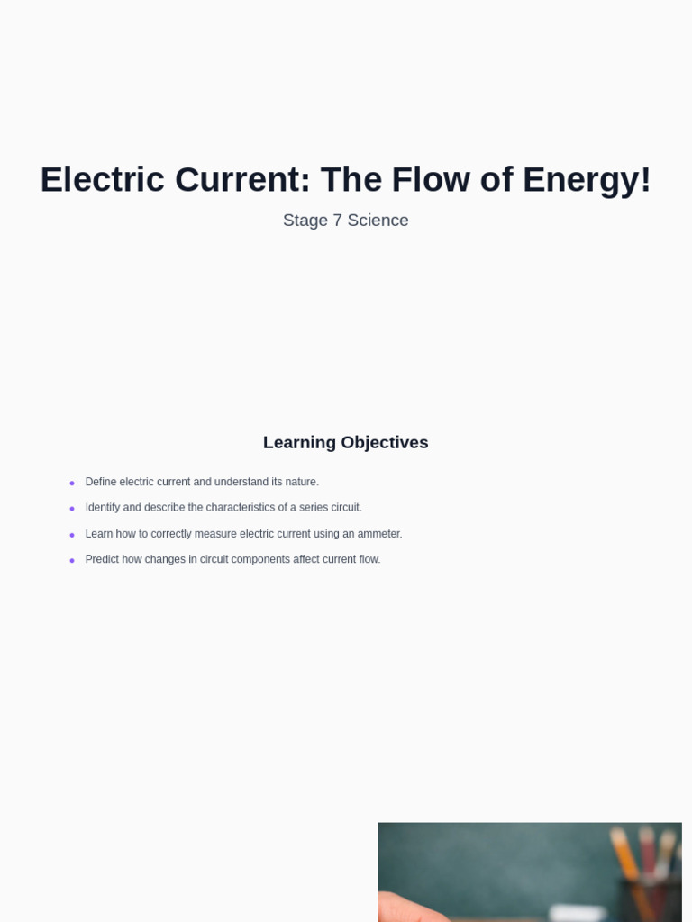 4.3.electric Current The Flow of Energy! | PDF | Electric Current ...