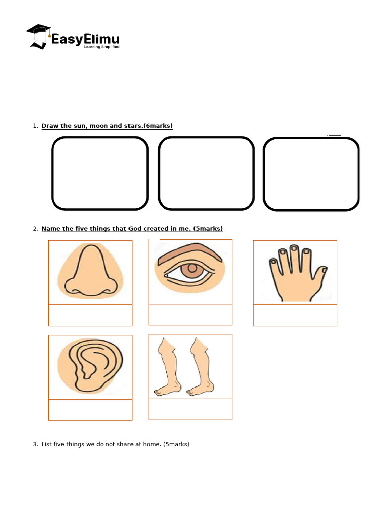 Religious Education - CBC Grade 2 Term 1 Opener Exams 2025 Set 1-2861 | PDF