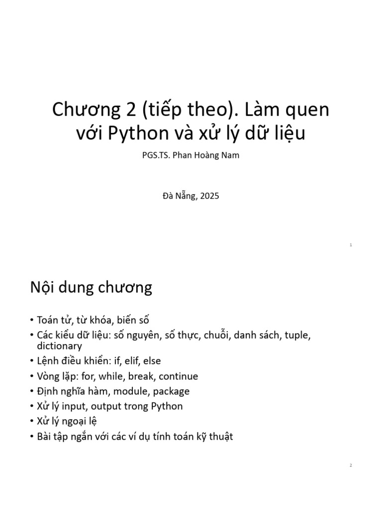 Chuong 2 Tiep Thep - Lap Trinh Python Co Ban - Gui Lop | PDF