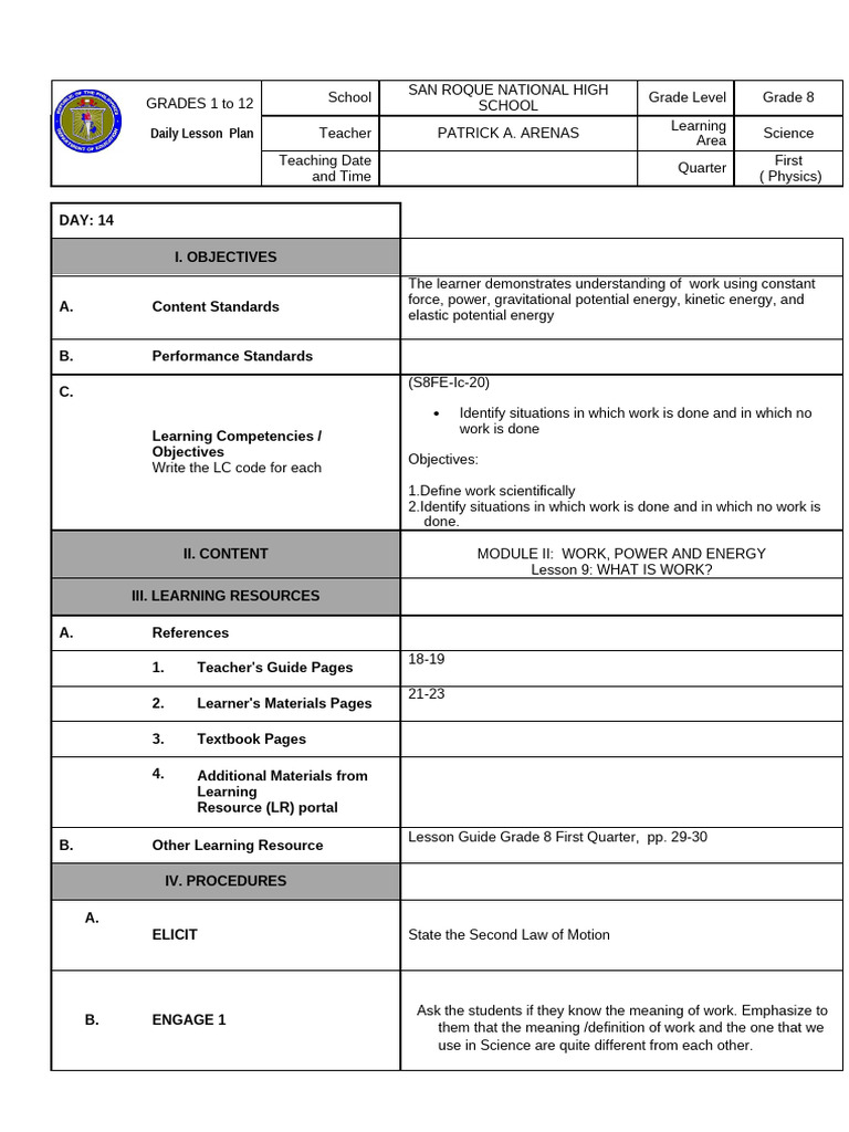 Module 2 - Work, Power & Energy 8-10 | PDF