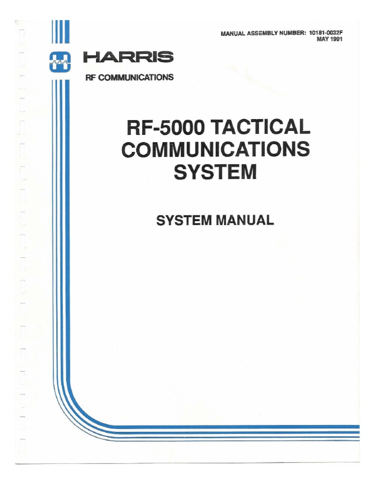 OLDER RF 5000SystemOps (SM) | PDF | Radio | Wireless