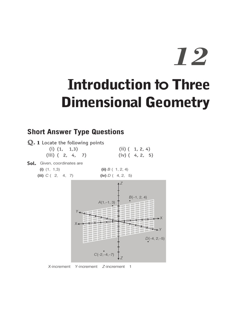 Intro To 3 Dimensional Geometry | PDF
