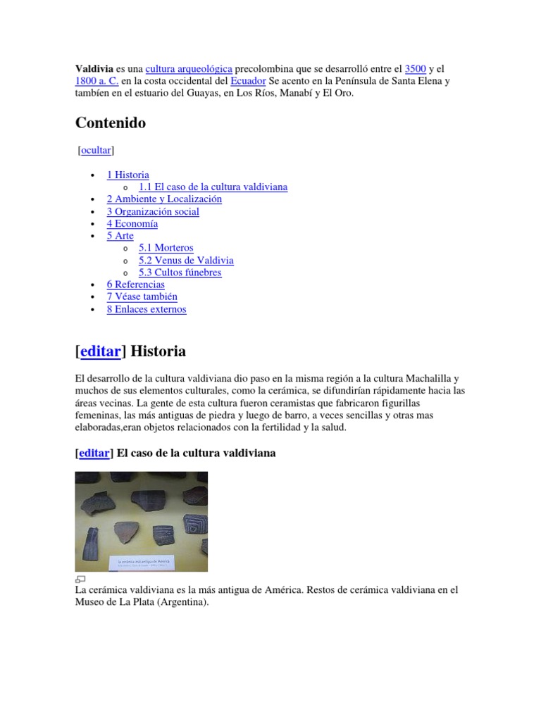 Cultura Valdivia y Chorrera | PDF | Arqueología | Cultura (general)