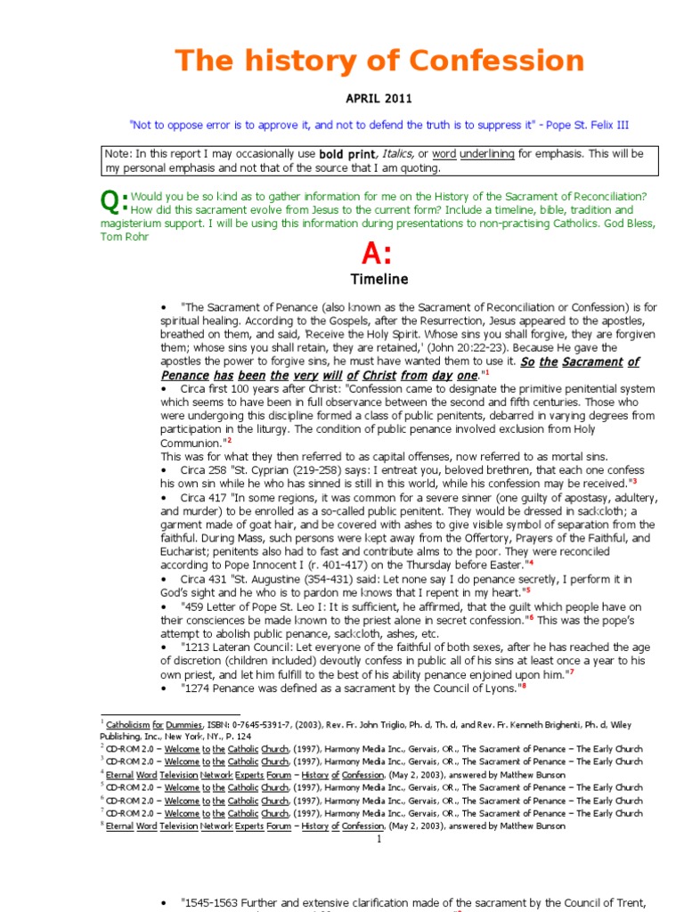 Confession-The Sacrament of Reconciliation | PDF | Confession (Religion ...