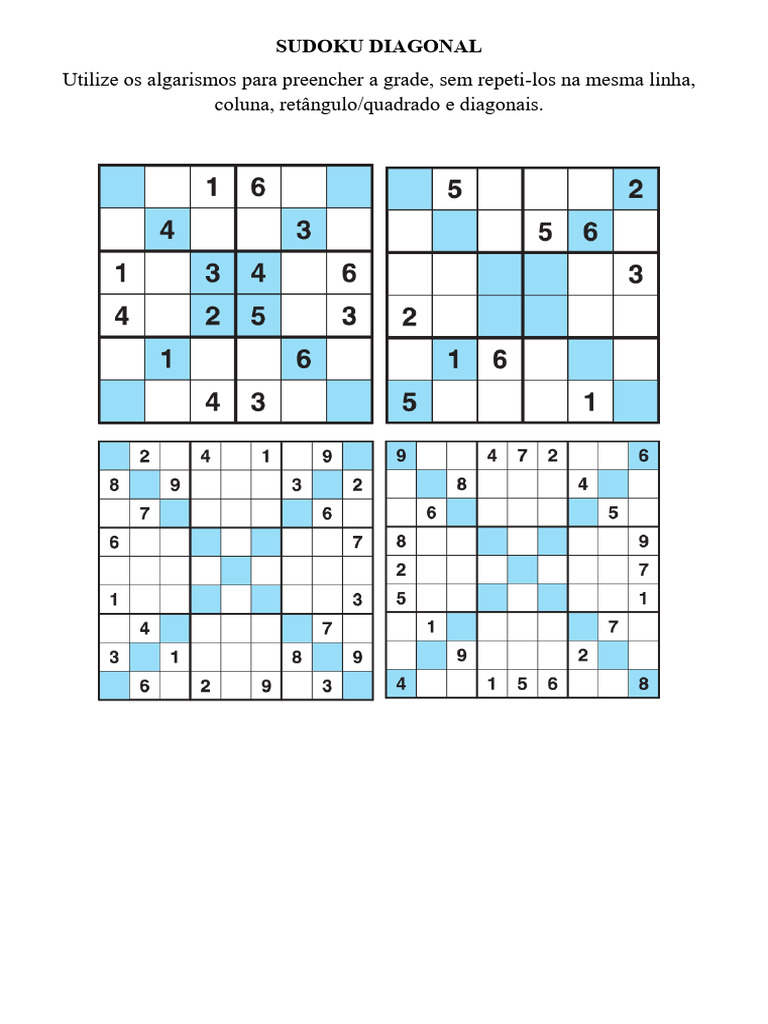 Sudoku Diagonal | PDF
