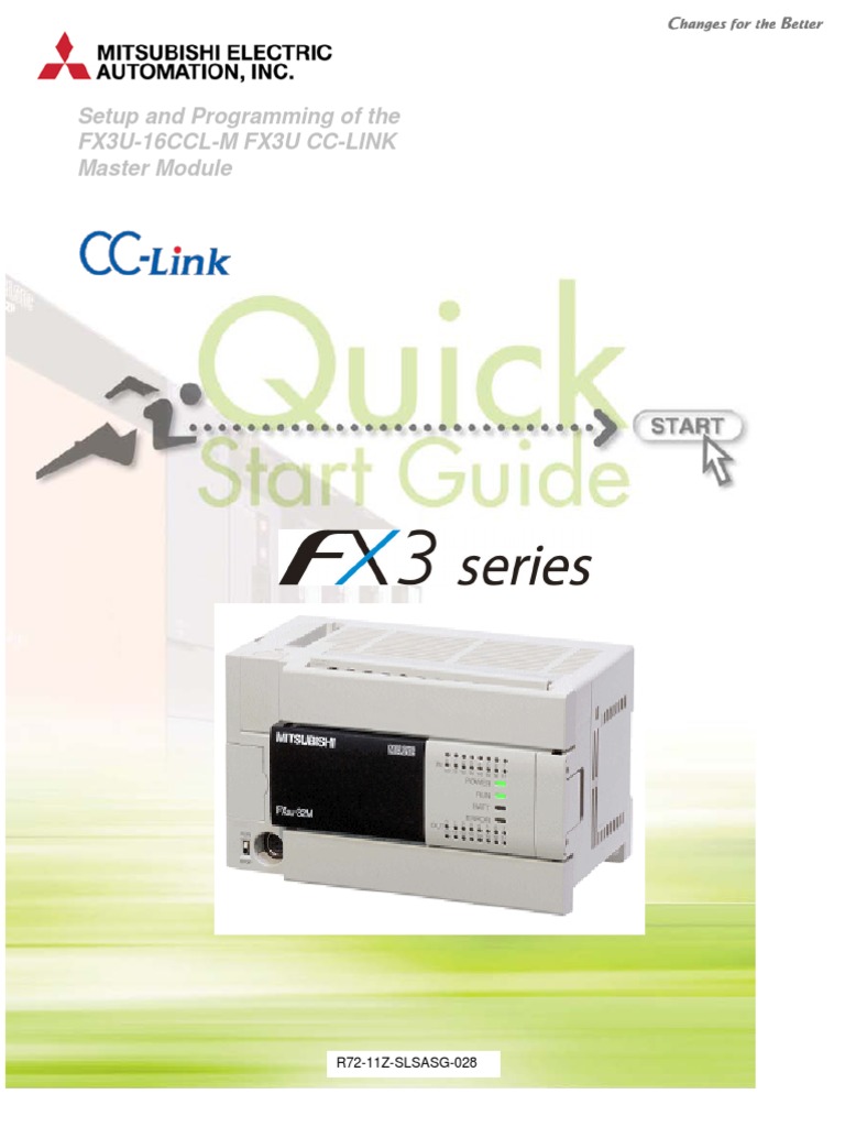 FX3U-16CCL-M CC-Link Quick Start Guide | PDF | Input/Output | Programmable Logic Controller