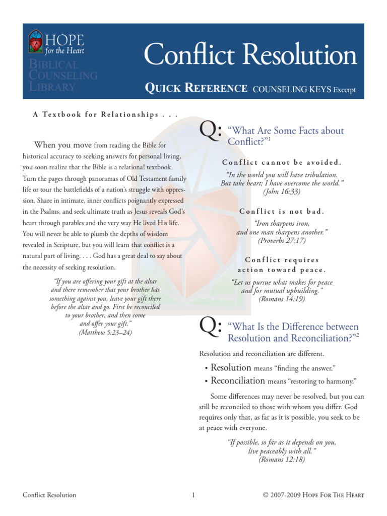 Conflict Resolution | PDF