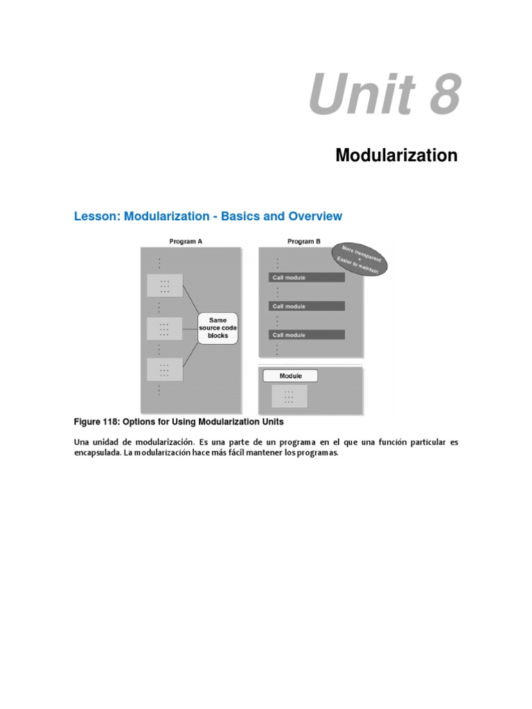 Modularizacion SAP | PDF | Programa de computadora | Programación
