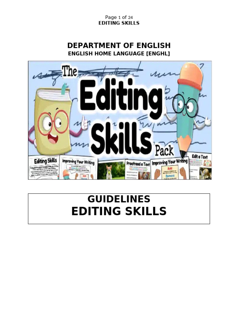 Editing Skills | PDF