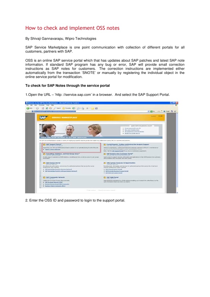 How To Check and Implement OSS Notes | PDF | Operating System | Menu ...