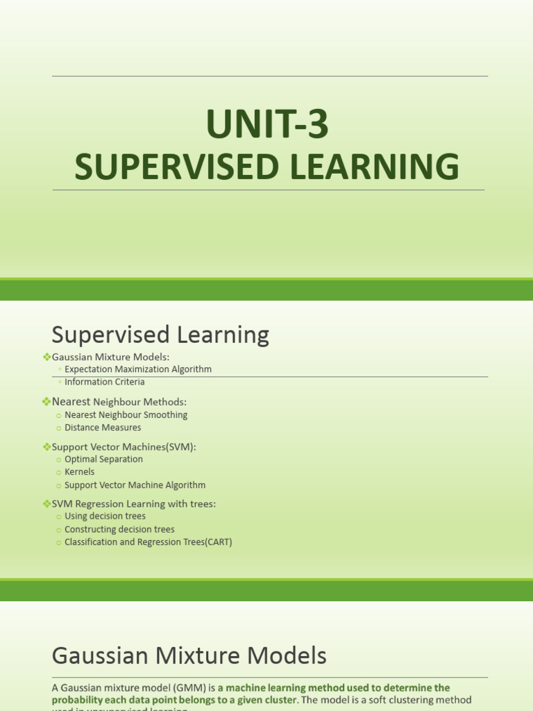 ML-Unit 3 | PDF