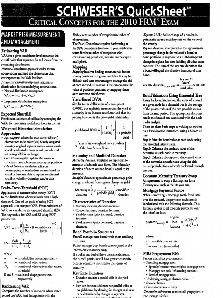 M Quicksheet Part II | PDF