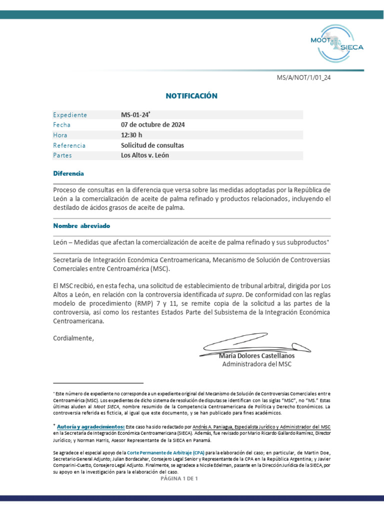 Caso Moot Sieca 2025 | PDF | Biocombustible | Biodiésel