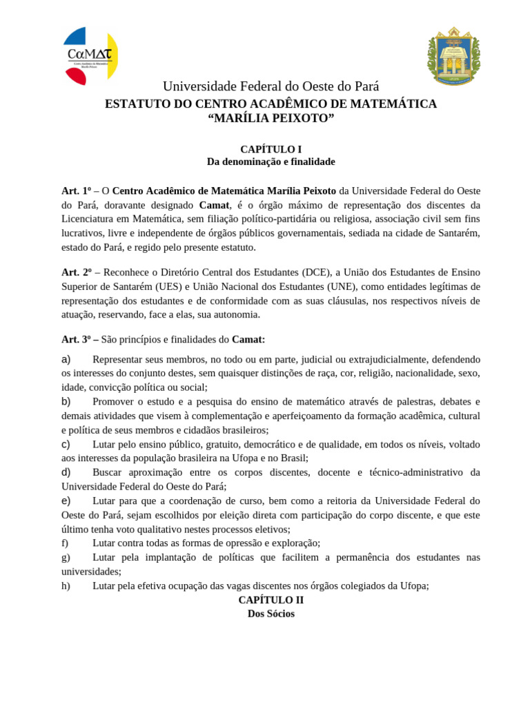 Centro Academico de Matemática | PDF