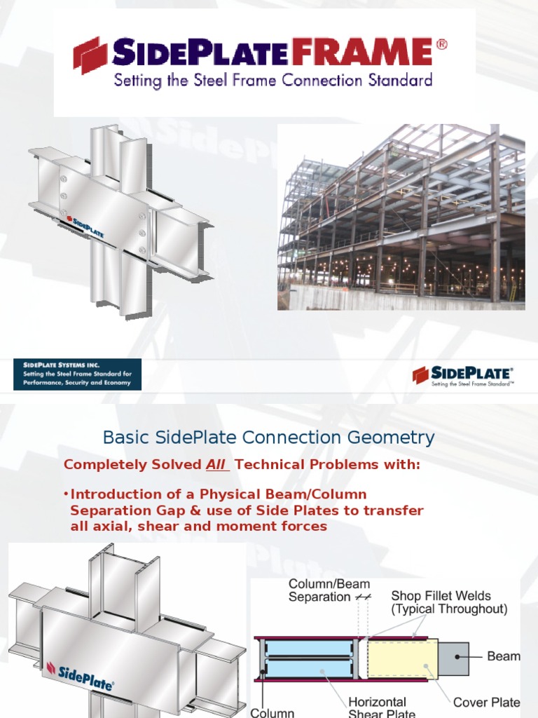 How Sideplate Is Fabricated and Erected | PDF | Beam (Structure) | Column