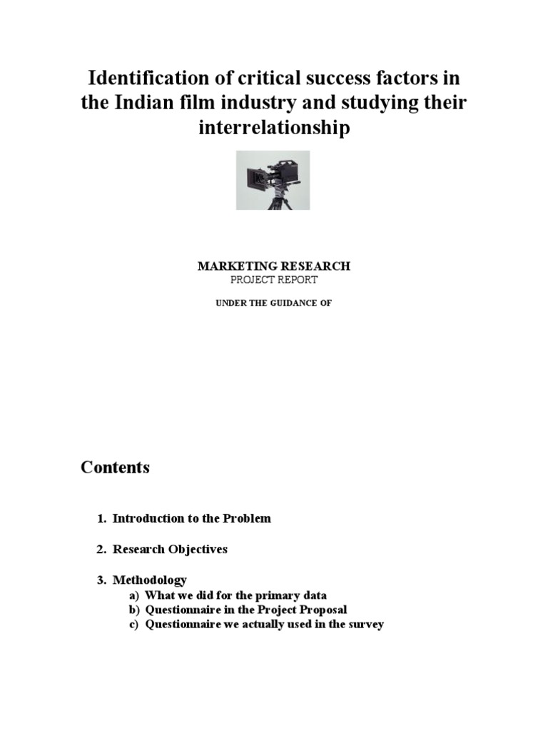Project On Film Industry | PDF | Sampling (Statistics) | Survey Methodology
