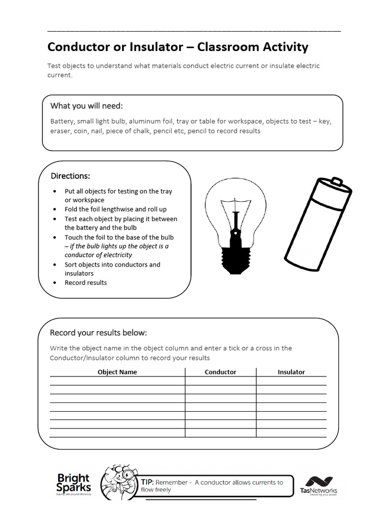 Conductor or Insulator Experiment | PDF