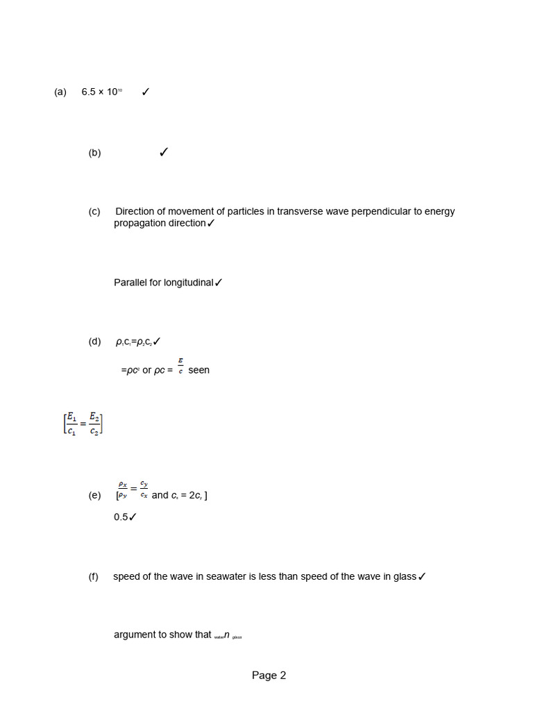 Longitudinal & Transverse Waves MS | PDF | Waves | Polarization (Waves)