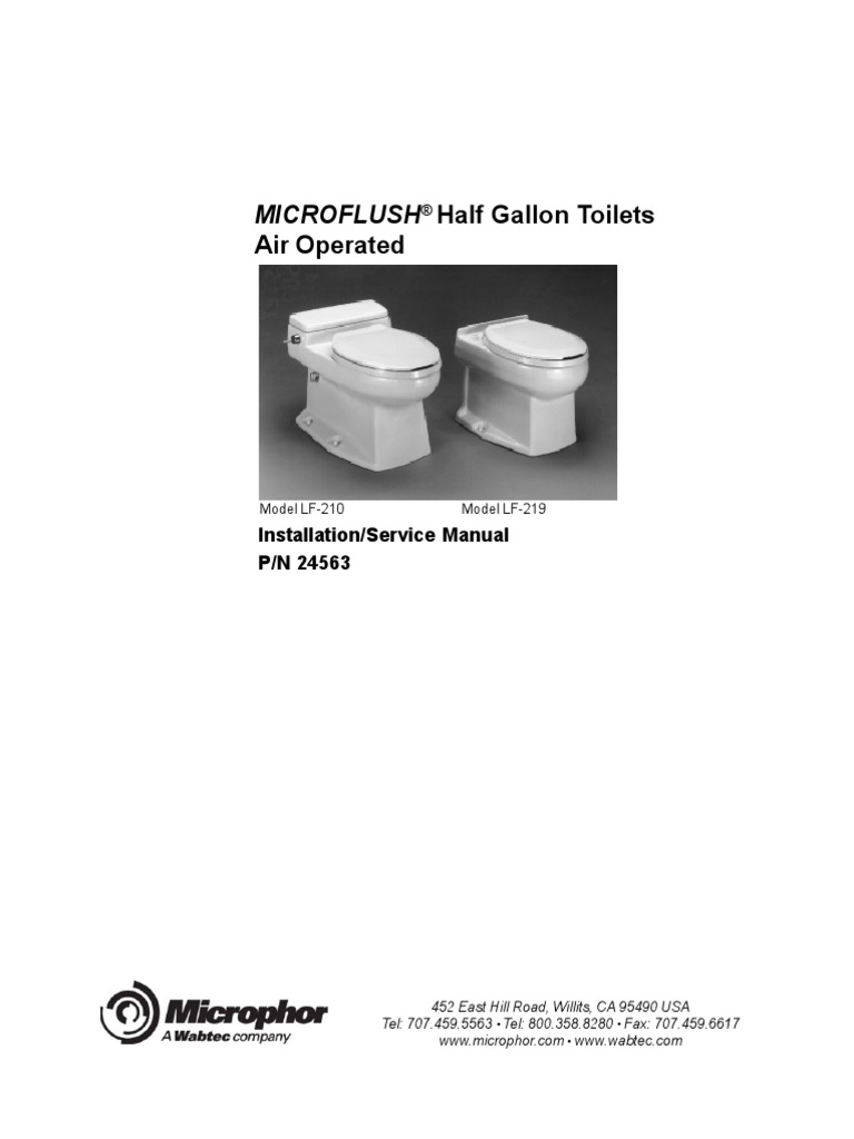 Microflush Toilet Installation Manual | PDF | Toilet | Valve