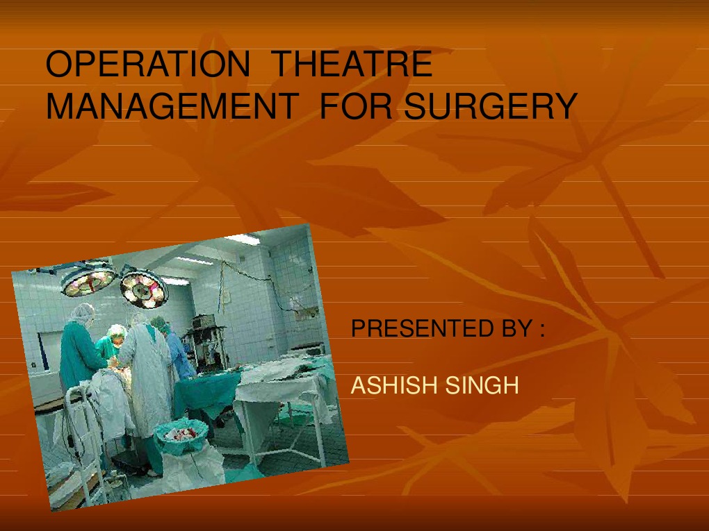 Operation Theatre Management Overview | PDF