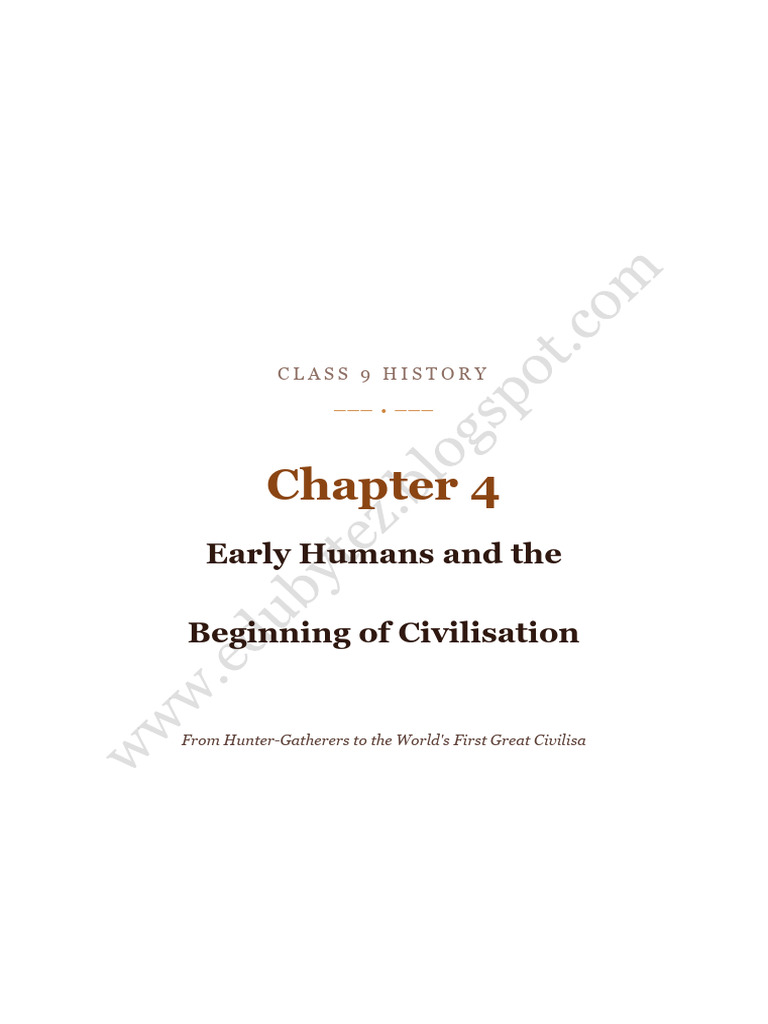 Early Humans To Civilization | PDF | Homo | Paleolithic