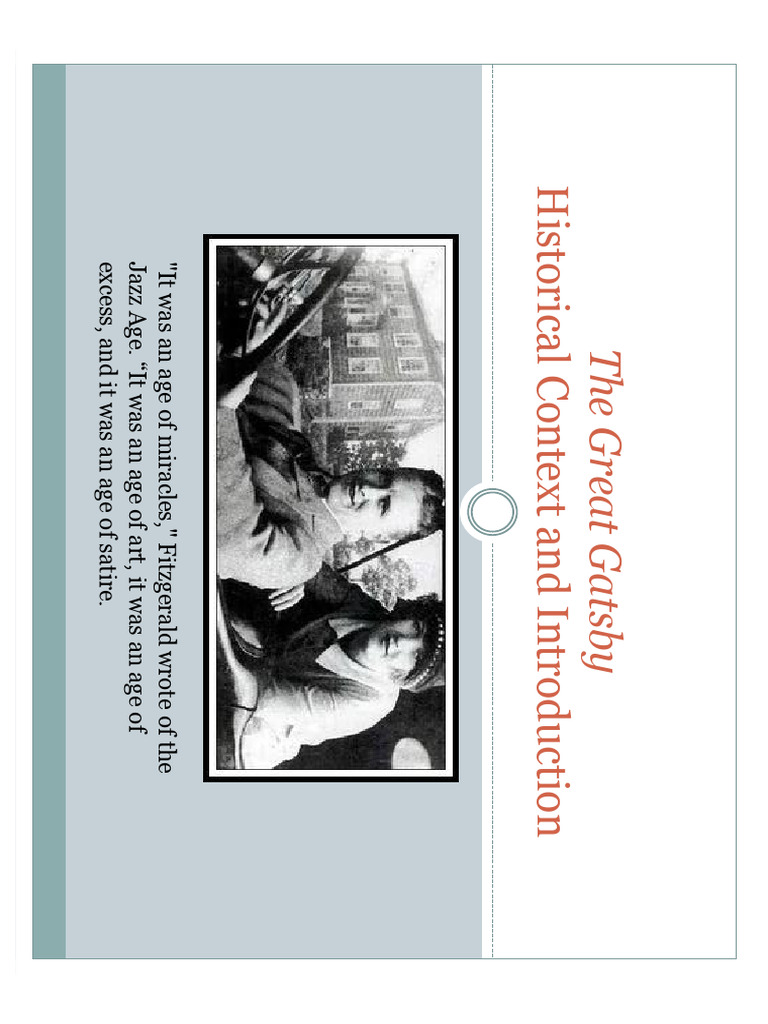 AP Lang Gatsby Unit | PDF