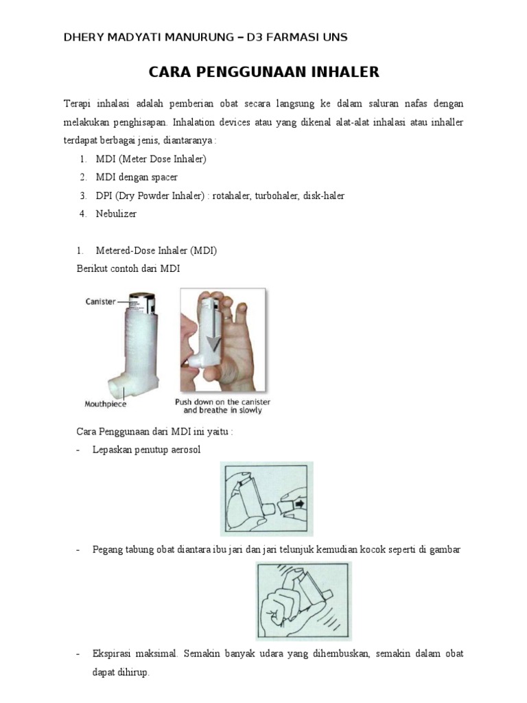 Cara Penggunaan Inhaler | PDF