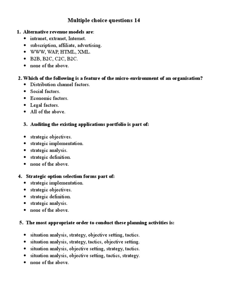 E-Commerce Multiple Choice Questions | PDF | E Commerce | Supply Chain