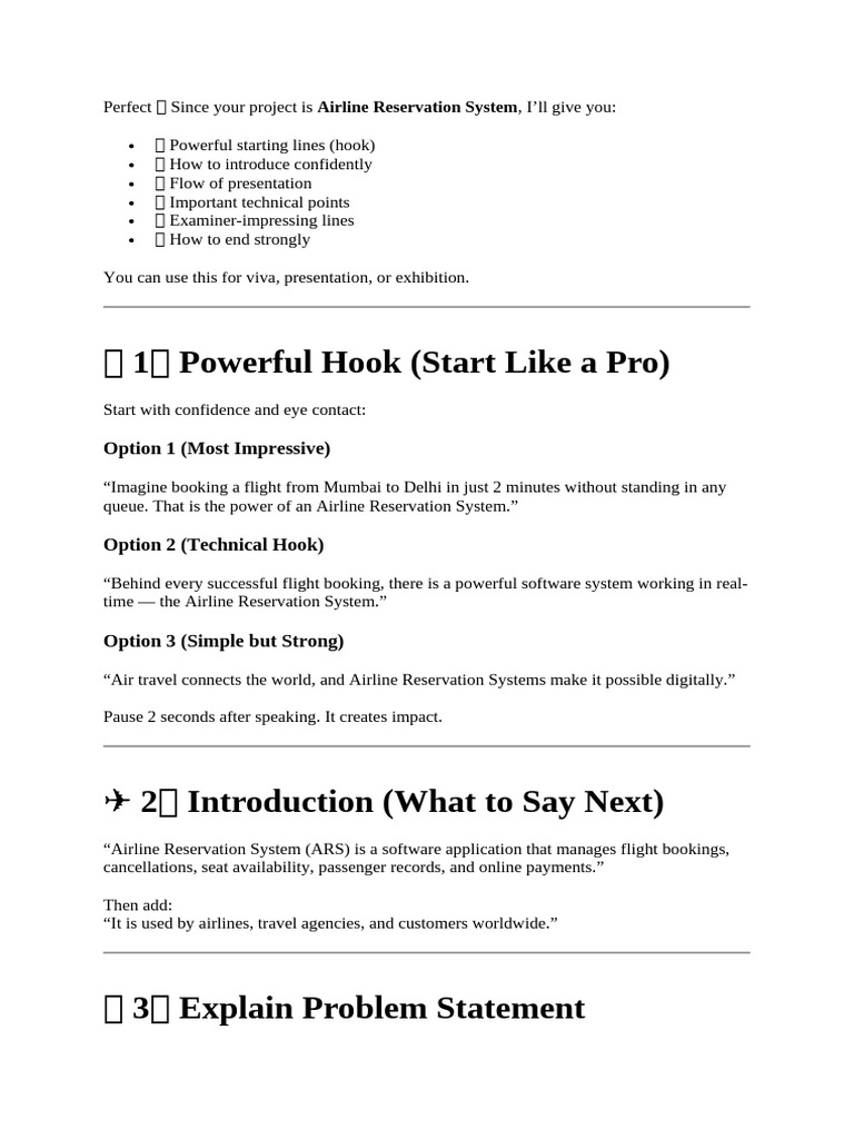 Perfect ? Since Your Project Is Airline Reservation System | PDF ...