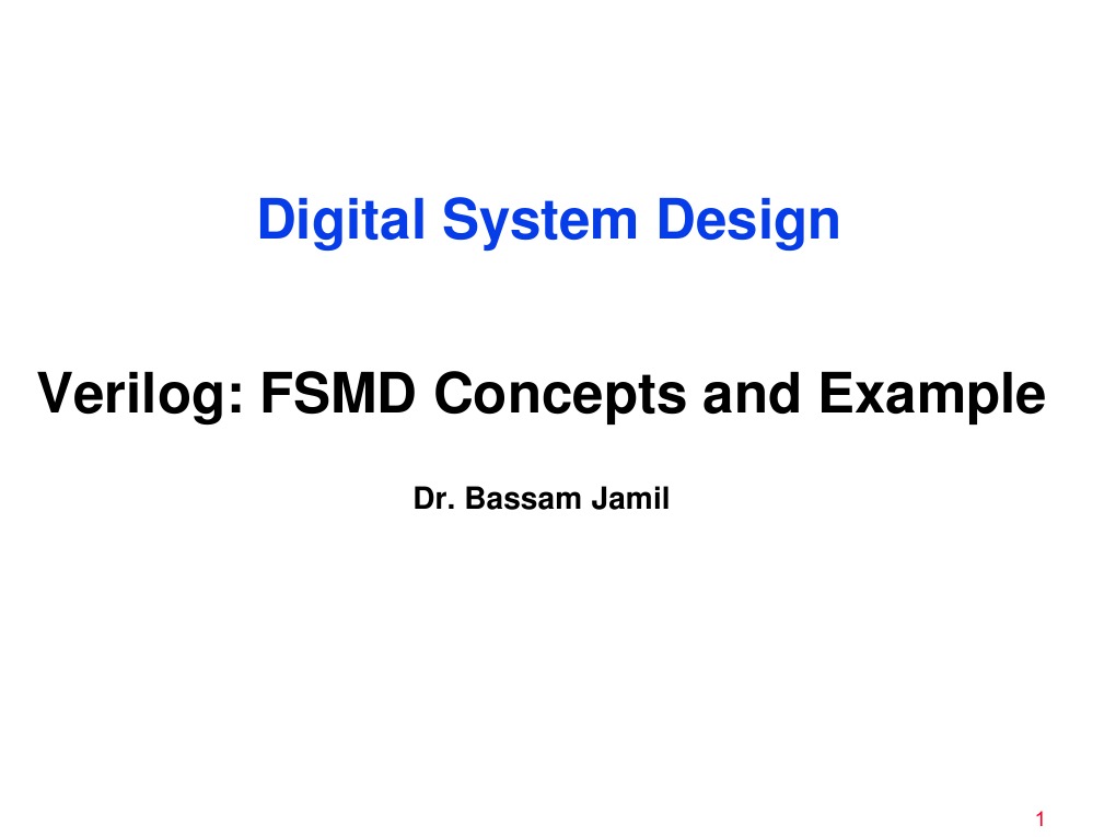 Verilog Basics 9 FSMD Basics and Example | PDF
