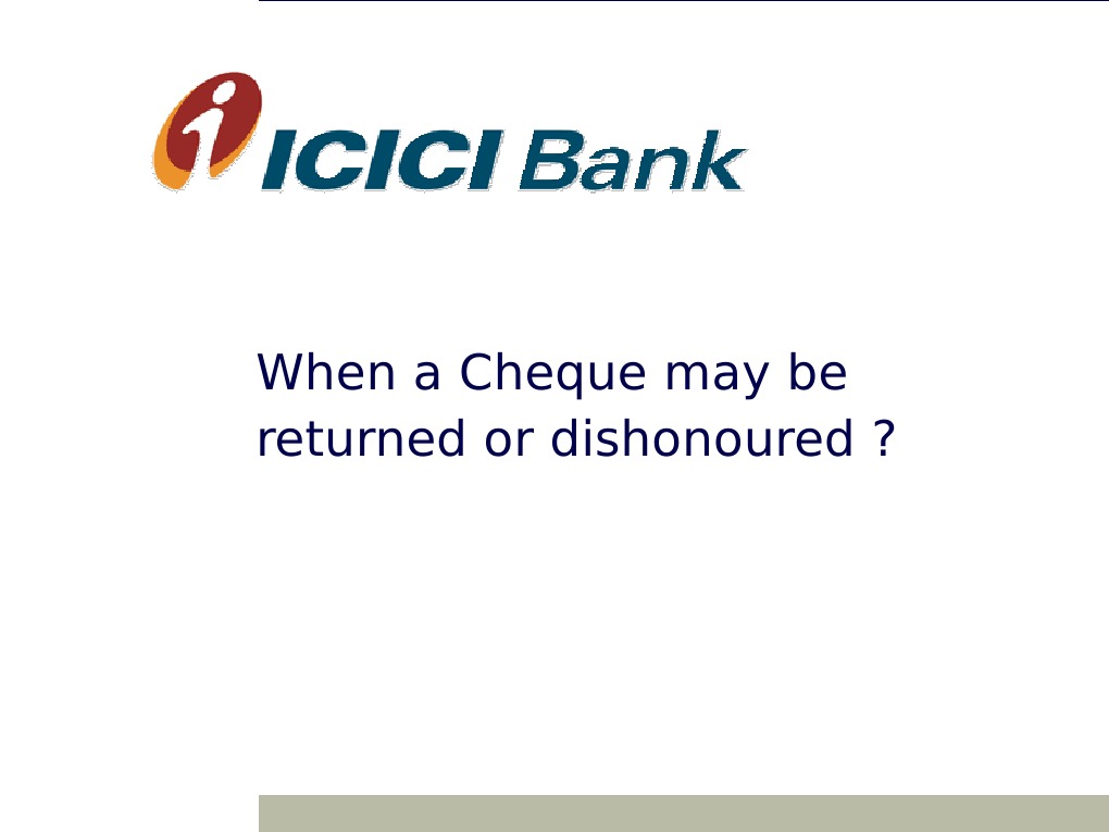 Cheque Return | PDF