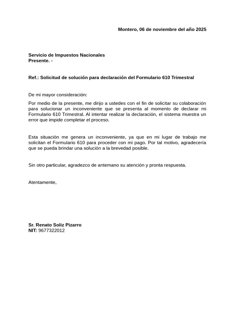Carta Renato | PDF
