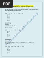 Number Series Quiz for Bank Exams | PDF | Game Shows