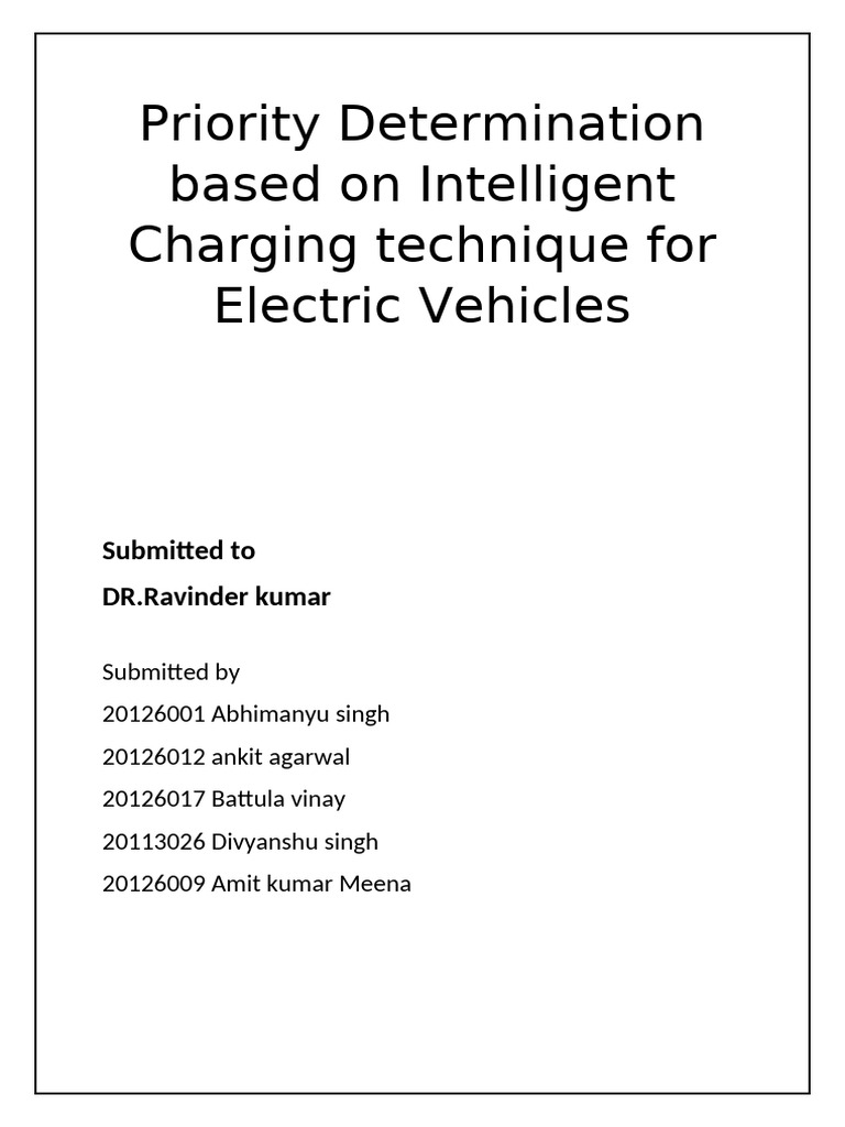 Priority Determination Based On Intelligent Charging Technique For ...