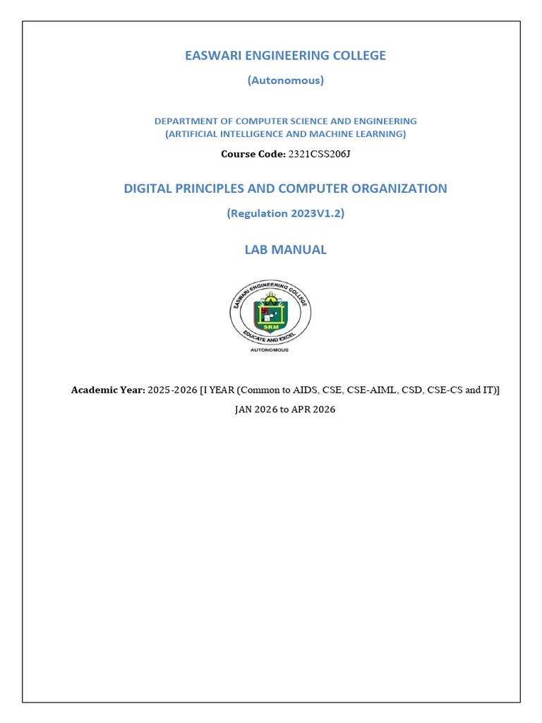 Dpco Manual 2026 New - Aiml A | PDF