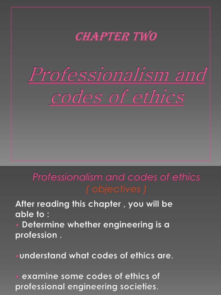 Engineering Ethics: Chapter 2 | PDF | Profession | Engineer
