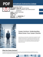 Overview of Schein's Career Anchors | PDF | Autonomy | Leadership