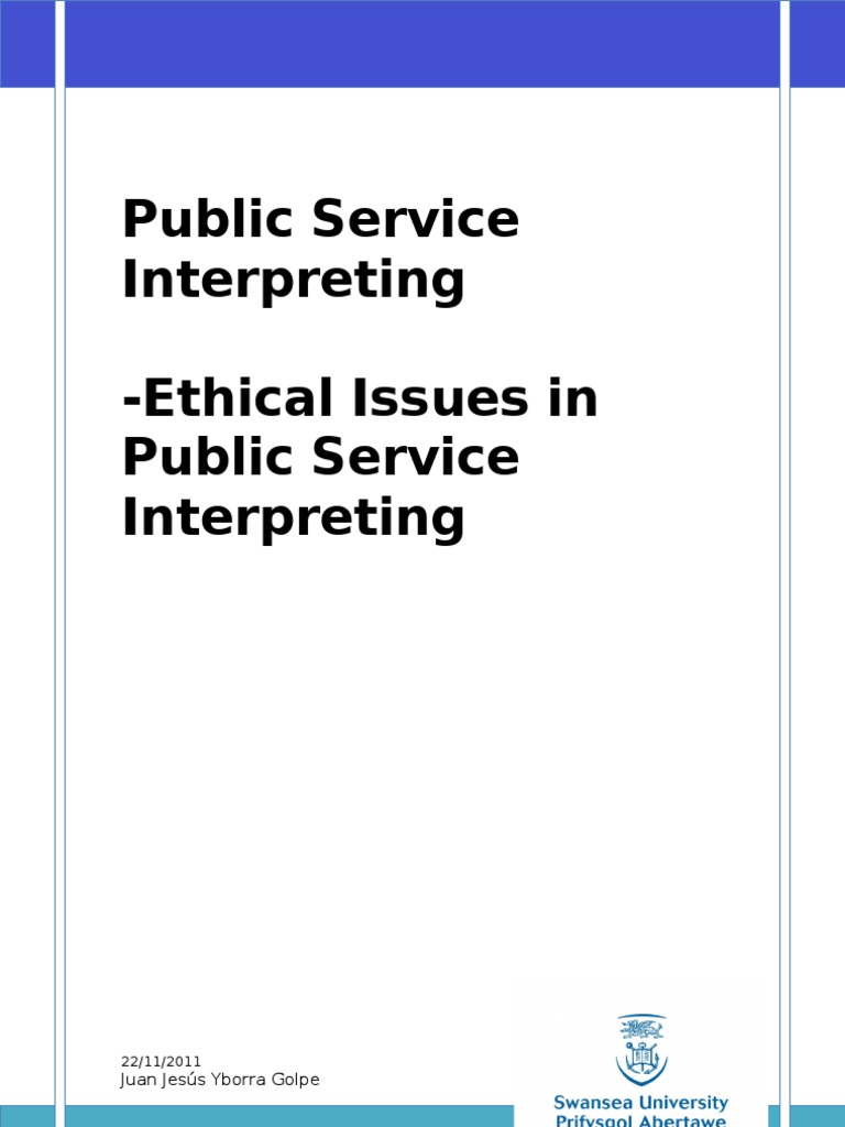 Ethical Issues in Public Service Interpreting | PDF | Confidentiality ...