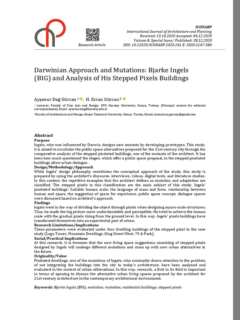 Darwinian Approach and Mutations Bjarke Ingels BIG | PDF