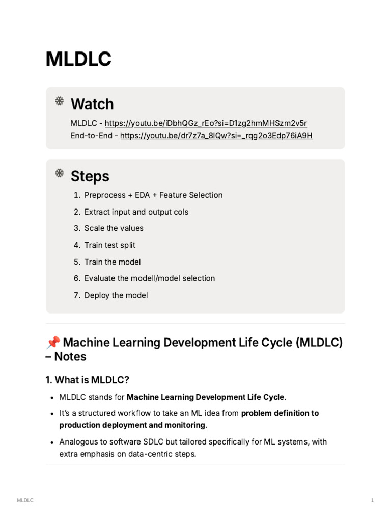 MLDLC CampusX | PDF