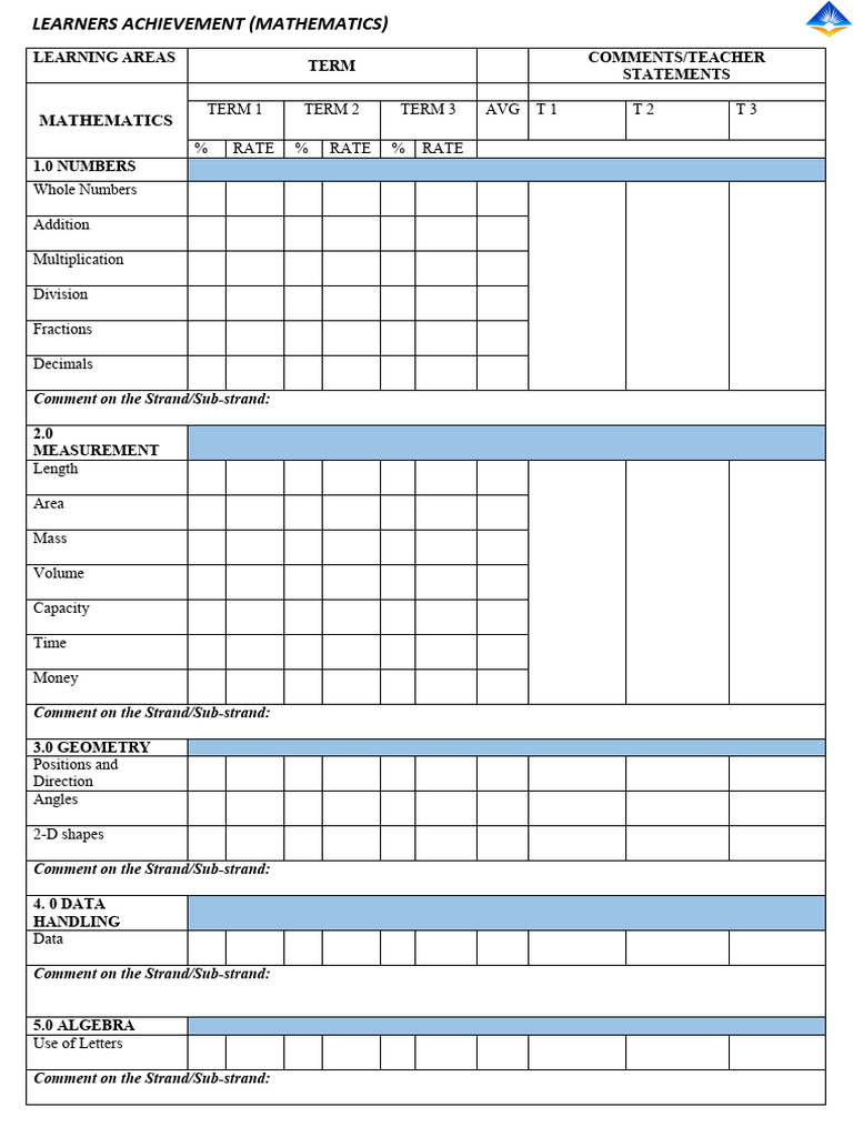 Grade 4 Report-Card | PDF