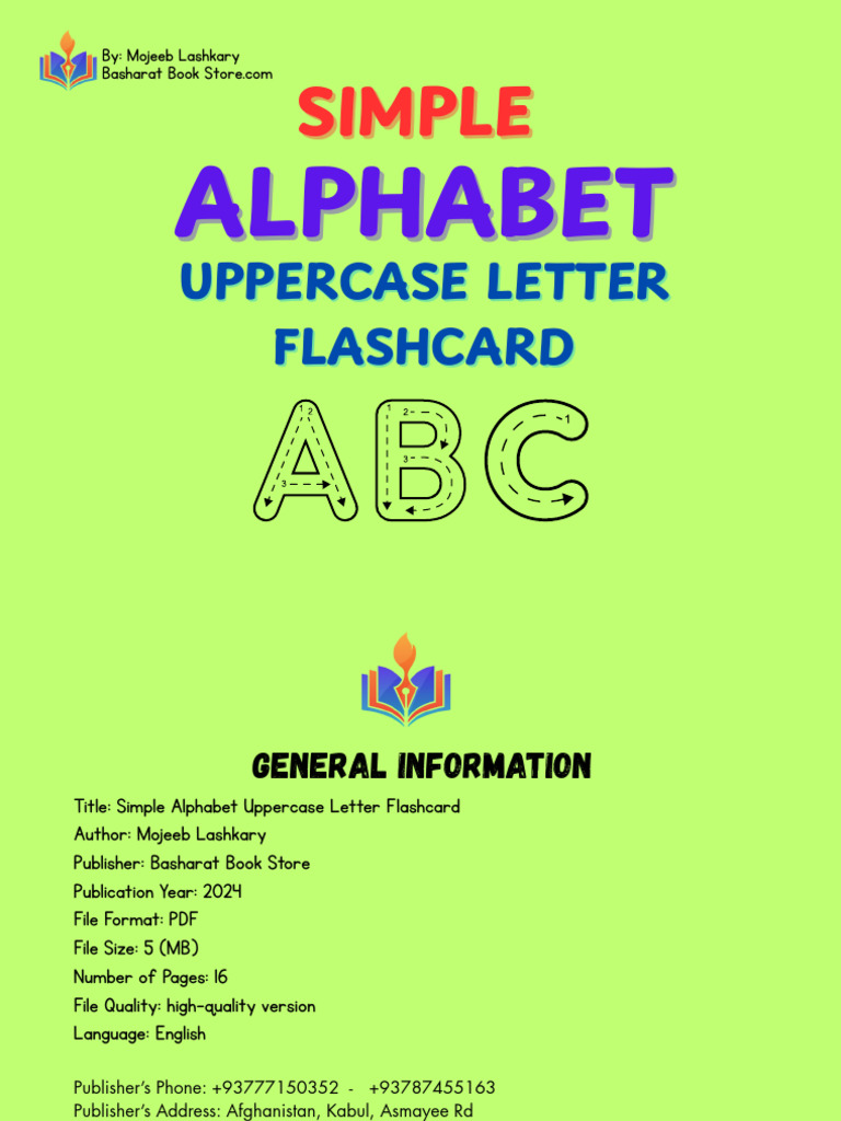 Simple Alphabet Uppercase Letter Flashcard | PDF