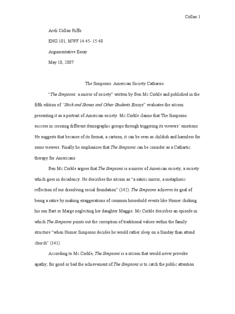 The Simpsons Essay | Download Free PDF | The Simpsons | Television ...