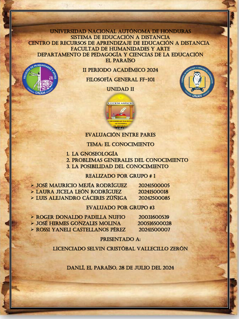 Grupo # 3-Evaluacion Entre Pares | PDF | Conocimiento | Inteligencia