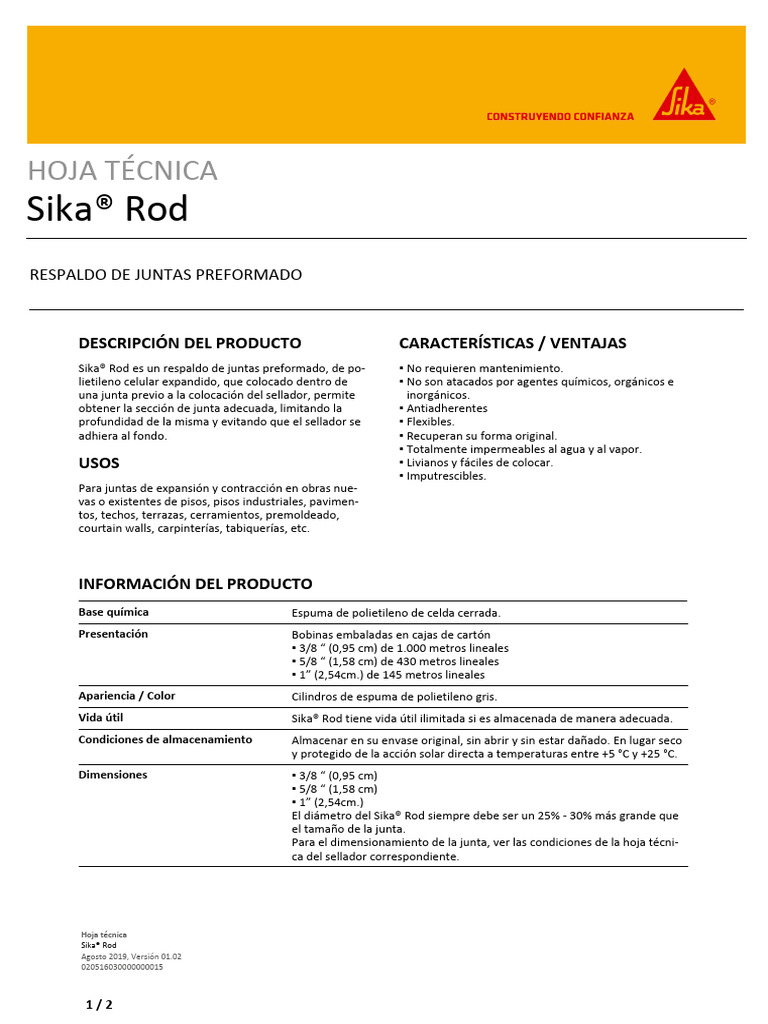 Sika Rod | PDF