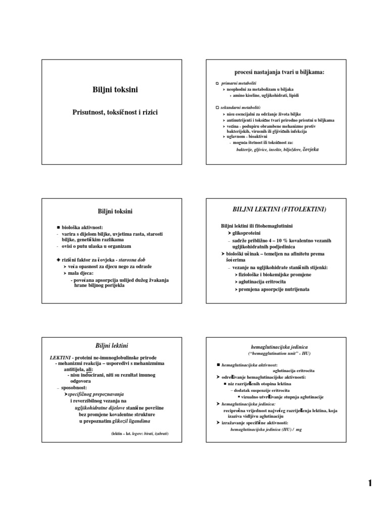 Biljni Toksin, Toksini Gljiva, Toksini U Plodovima Mora | PDF