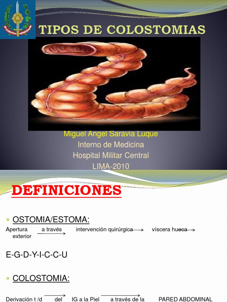 Tipos de Colostomía y Clasificación | PDF | Gastroenterología ...
