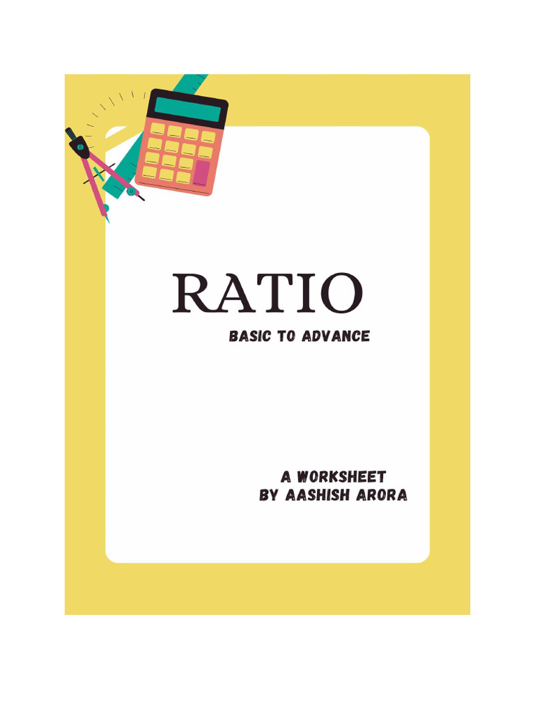 Ratio & Proportion Jumbo Worksheet by Aashish Arora | PDF