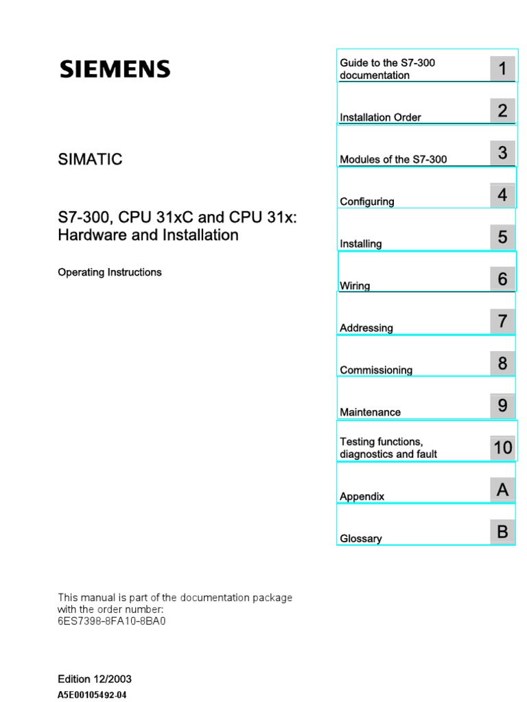S7-300 - Hardware and Installation | PDF | Central Processing Unit ...